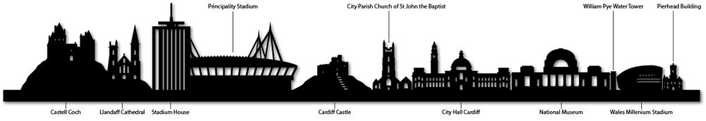 Cardiff - Skyline - Wall art